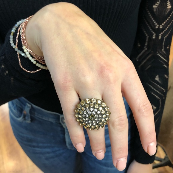 Sorrelli | Jewelry | Sorrelli Brown Crystal Statement Cocktail Ring ...